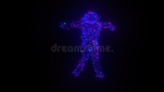 Particle man dancing stock illustration. Illustration of smoke - 377785129