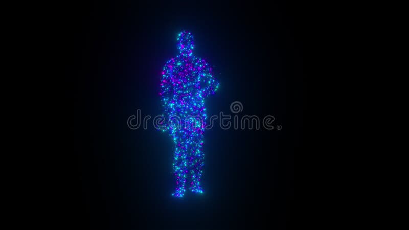 Particle man dancing stock footage. Video of particle - 377786832