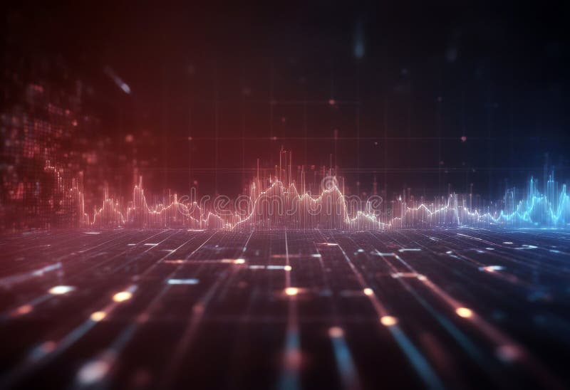 Particle Motion Background Digital Wave Effect Abstract Flow Technology ...