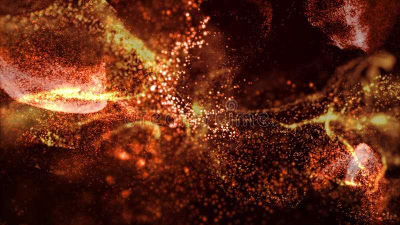 Particle Red and Orange Swirl Background 4K Loop Stock Video - Video of ...