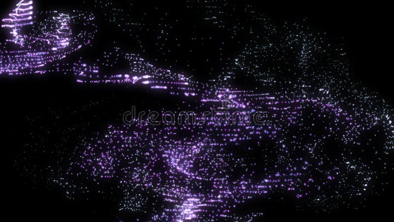 Particle Simulation Forming and Abstract Background Stock Illustration ...