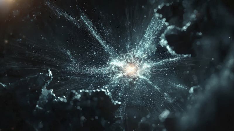 Particle Splitting Event in Space Cosmic Phenomenon Digital Art ...