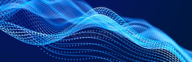 Particle Stream. Information Technology Background. Wave Background ...