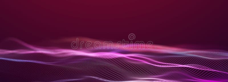Information Technology Background, Purple Background with Glowing ...