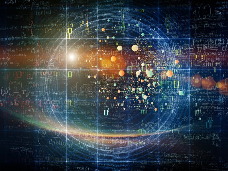 Particle Technologies stock illustration. Illustration of arithmetic ...