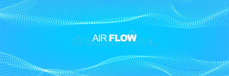 Particle Waves Showing a Stream of Clean Fresh Air. Flowing Particles ...