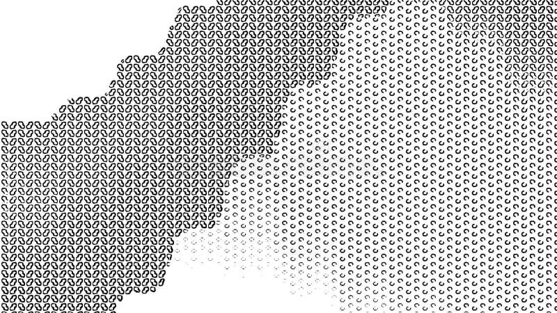 Particles Arising from the White Background Forming a Graphic Mesh ...