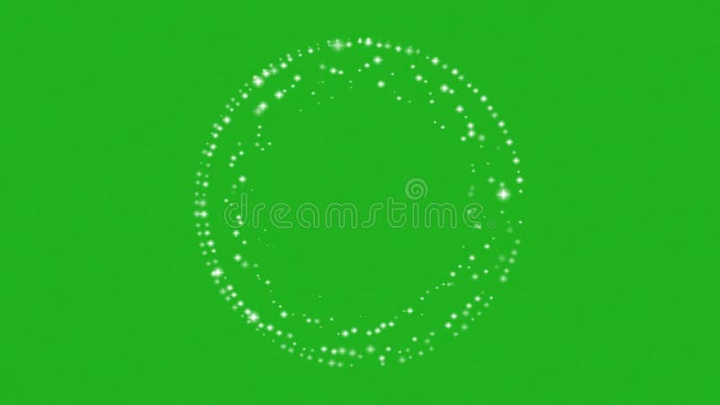 Particles in Circular Motion on Green Screen Background Stock Video ...