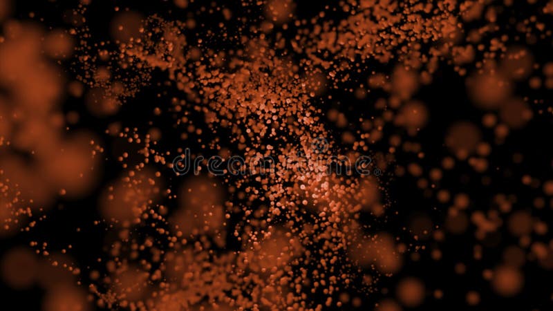 Particles are Collected in Stream. Design. Colored Particles Move in ...