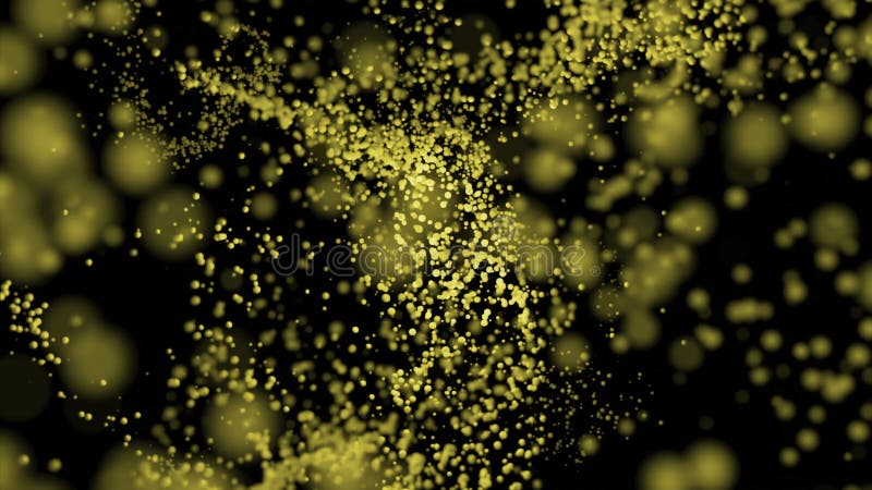 Particles are Collected in Stream. Design. Colored Particles Move in ...