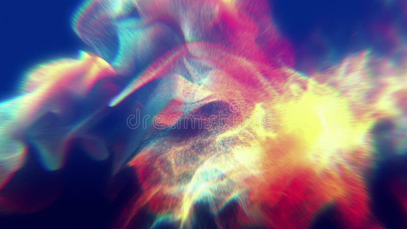 Particles of Colored Fume in Air, 3d Illustration Stock Illustration ...