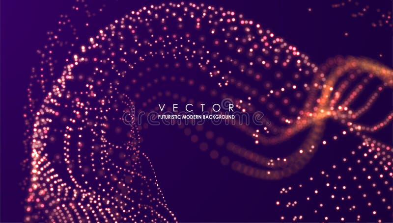 Particles dynamic flow stock vector. Illustration of gold - 278163234