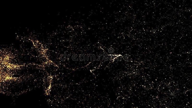 Particles Explosion Animation Mixing Over Black Background Stock ...
