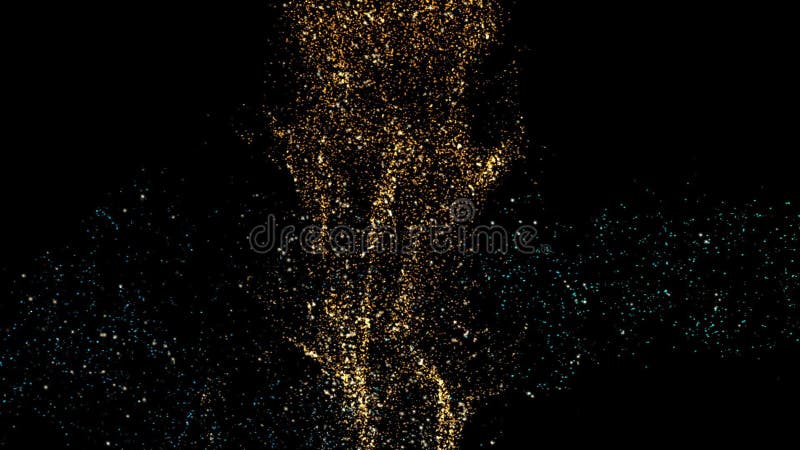 Particles Explosion Animation Mixing Over Black Background Stock Video ...