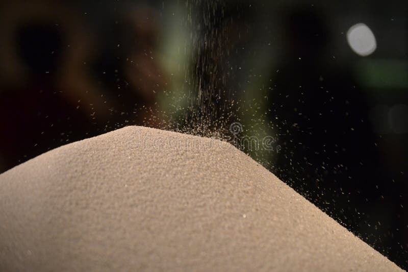 Particles Falling on the Hourglass Bounce Back Stock Image - Image of ...