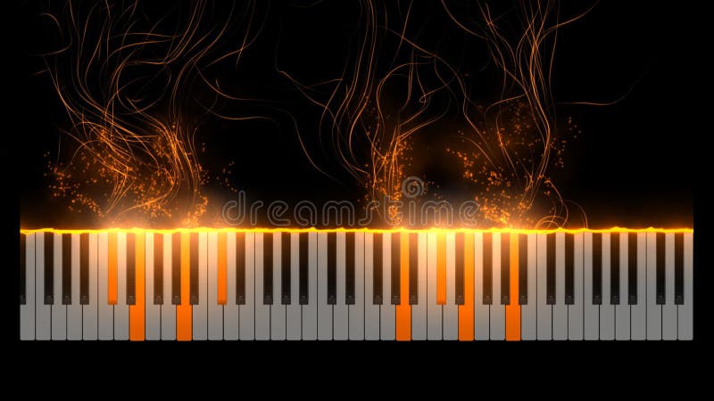 Particles Floating Out Od Piano Keyboard Stock Footage - Video of ...