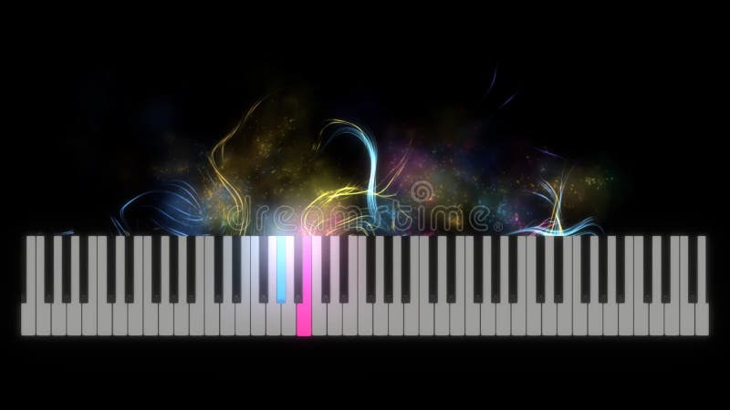 Particles Floating Out Od Piano Keyboard Stock Video - Video of loop ...