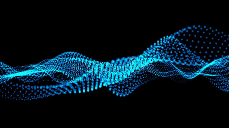 Particles Form Line Abstract Background Stock Illustration ...