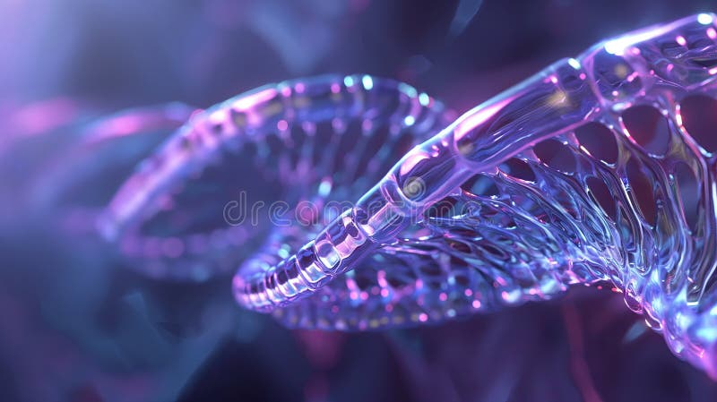 Particles Formed a DNA Strand Stock Image - Image of clone ...