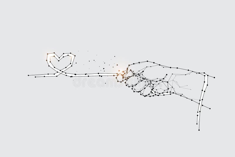 Hand Pull Closed Sign Symbol, Cartoon Flat Illustration Vector Isolated ...