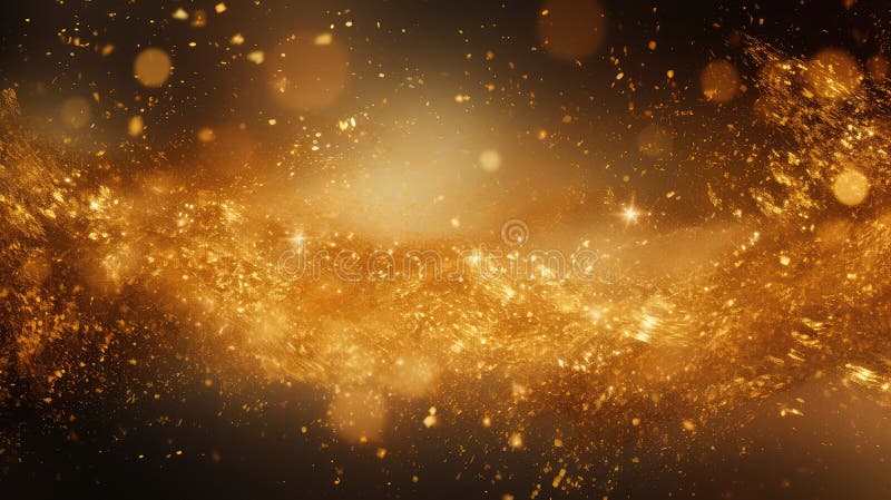 Particles Gold Dust Backgrounds Stock Illustration - Illustration of ...