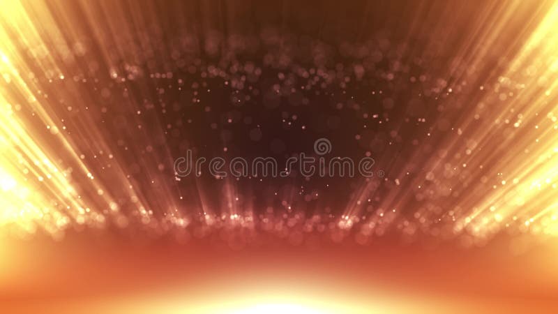 Particles Gold Glitter with Rays Light Awards Dust Abstract Background ...