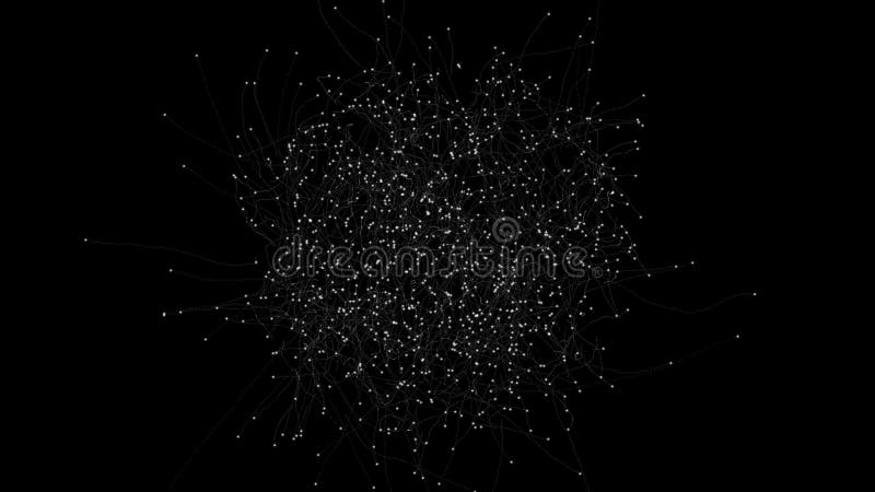 Particles and Light Trails in Black Space Stock Video - Video of ...