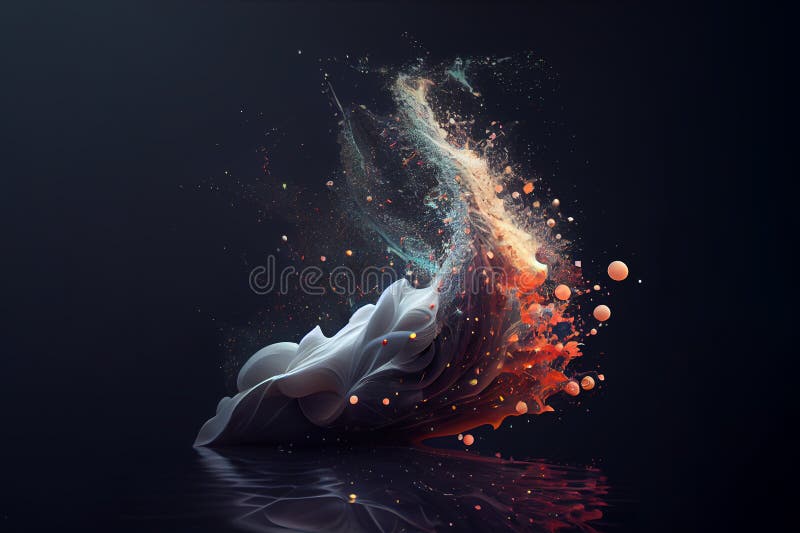 Particles Liquid Dynamic Flow Background Stock Illustration ...