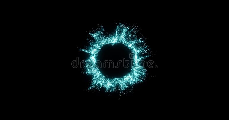 Particles in Motion Inside Circle. Abstract Shapes Stock Footage ...
