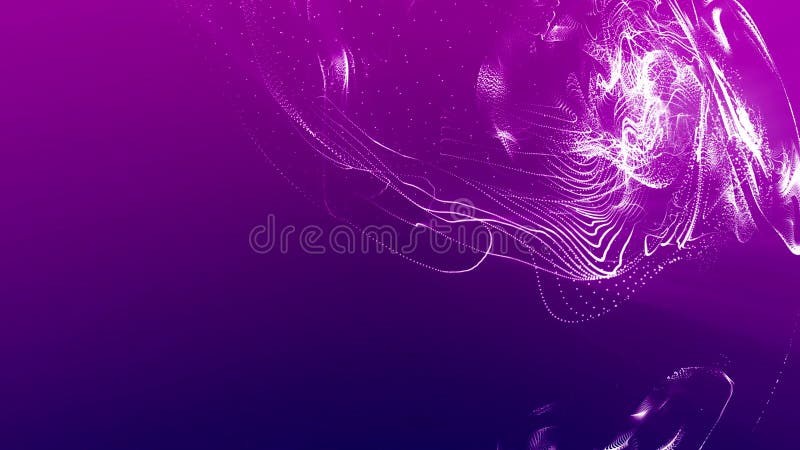 Particles Moving Background. Fast Energy Flying Wave Line with Flash ...