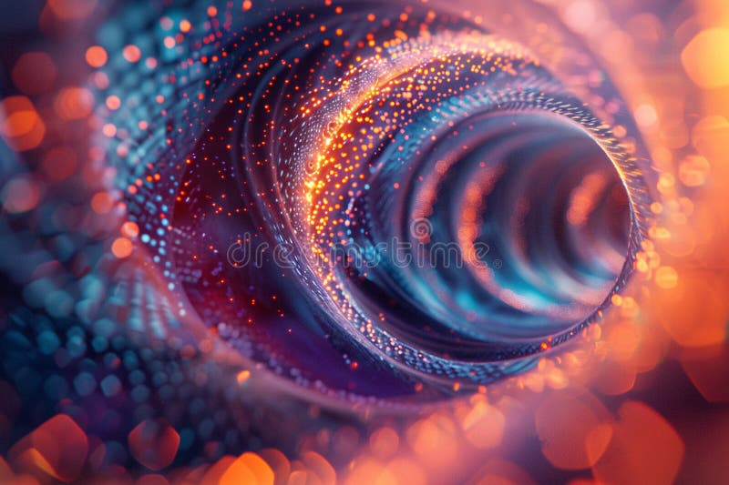 Particles in Quantum Field, Abstract, Micro View, Vibrant Energy Colors ...