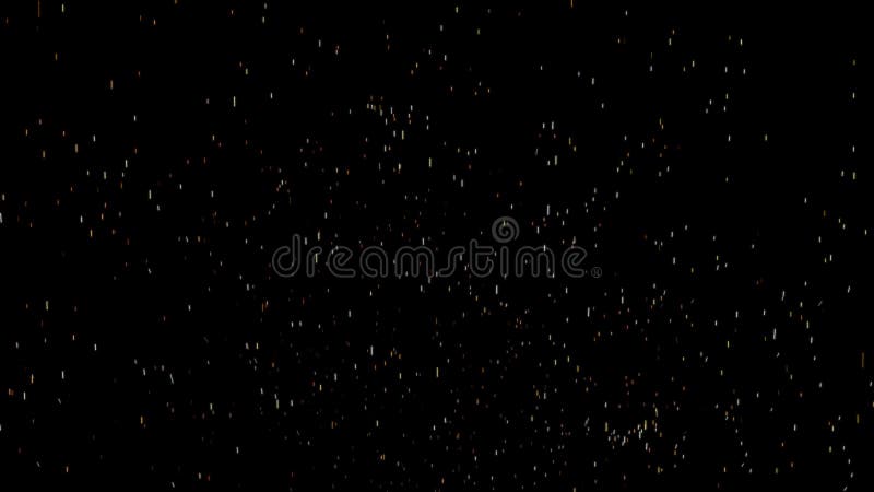 Particles Spring Up on a Black Background Stock Illustration ...