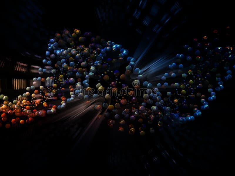 Particles of Technology stock illustration. Illustration of chemistry ...