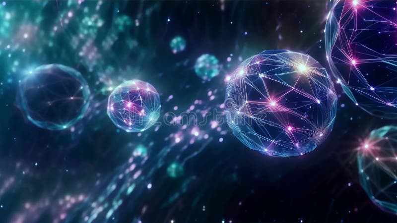 Particles of the Universe stock footage. Video of rendering - 303271682