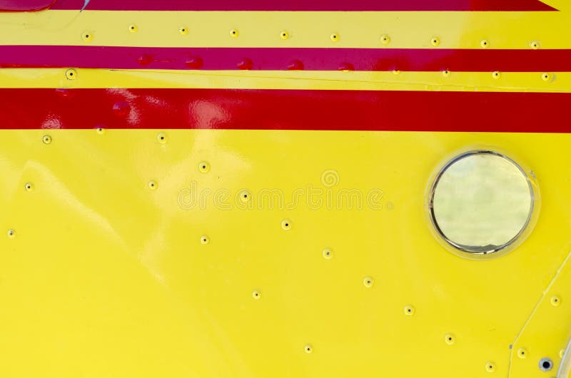 Particular of a Red and Yellow Wing of an Ultralight Plane Stock Photo ...