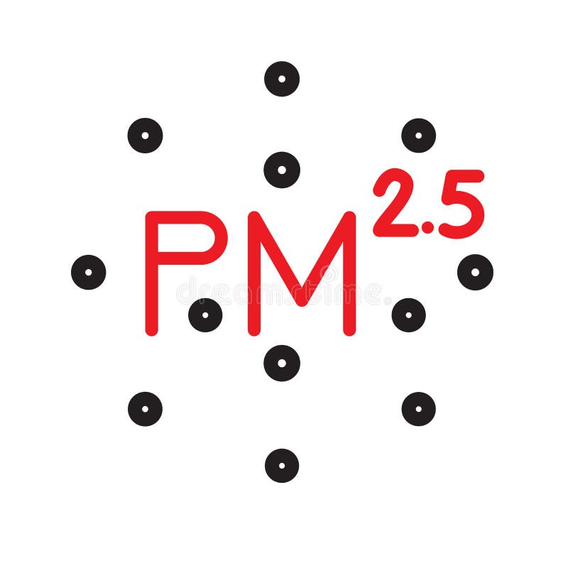 Particulate Matter PM 2.5 Pollution - Icon Stock Vector - Illustration ...