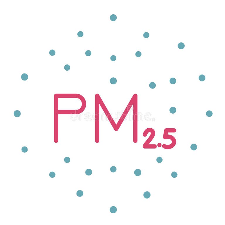 Particulate Matter PM 2.5 Pollution - Icon Stock Illustration ...