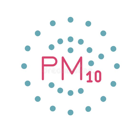 Particulate Matter PM 10 Pollution - Icon Stock Illustration ...
