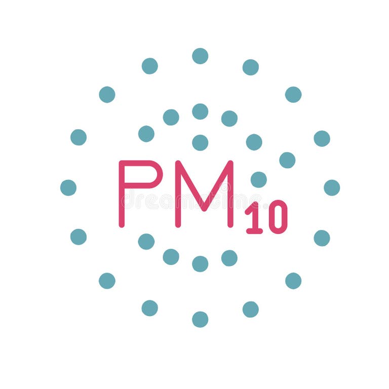 Particulate Matter PM 10 Pollution - Icon Stock Illustration ...