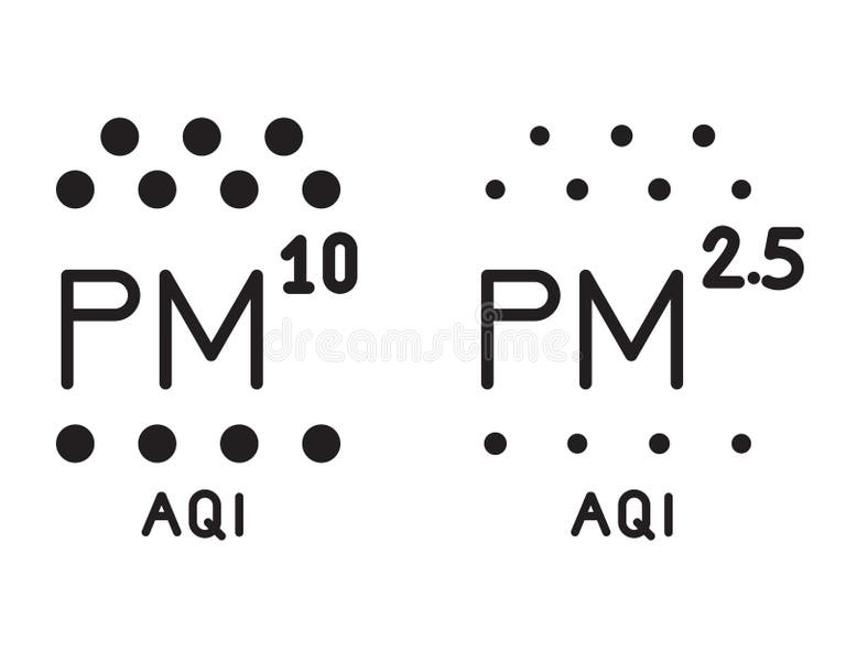 Particulate Matter PM 10 and 2.5 Pollution - Icon Stock Vector ...
