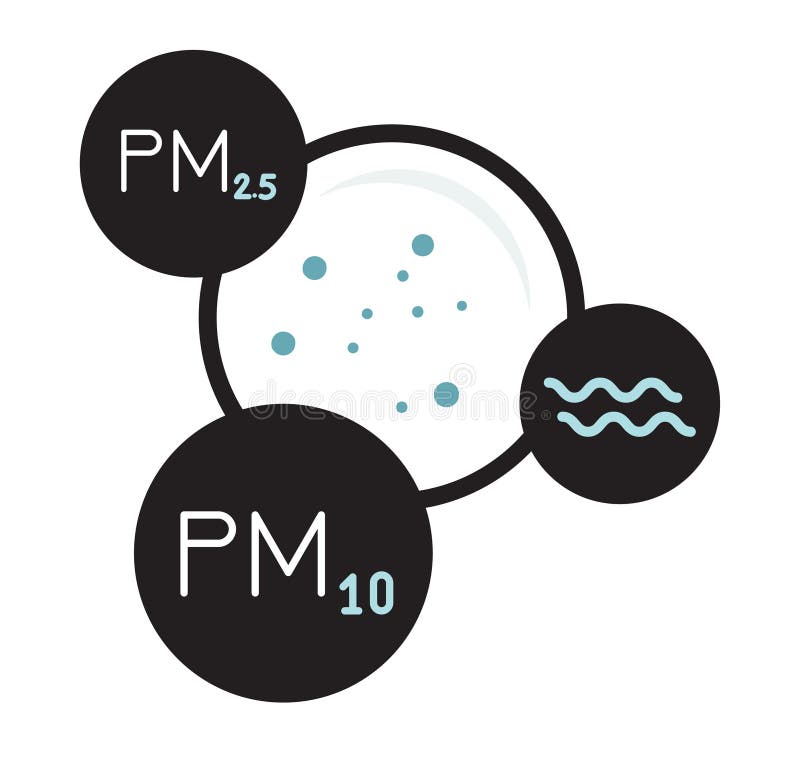 Particulate Matter PM 10 Pollution - Icon Stock Vector - Illustration ...