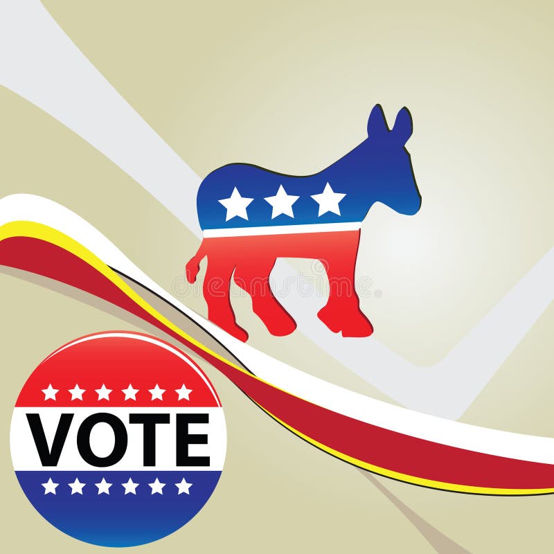 Partido Democratic Del Símbolo Fotografía editorial - Ilustración de ...