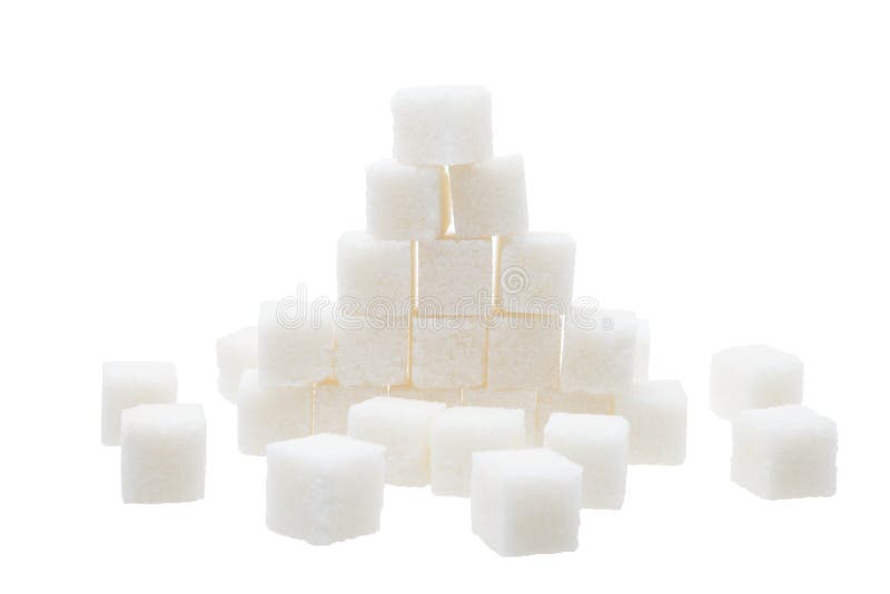 Pyramide Du Morceau De Sucre Blanc D'isolement Sur Le Blanc Photo stock ...