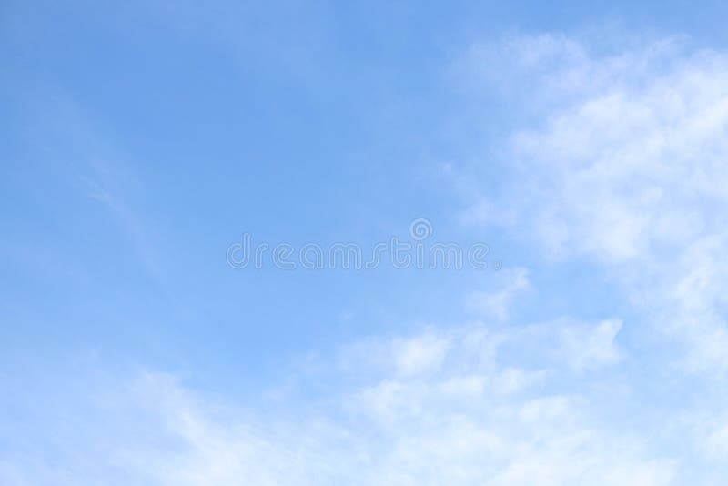 An Parting in the Thin Sheet of Clouds Under the Blue Sky Stock Image ...