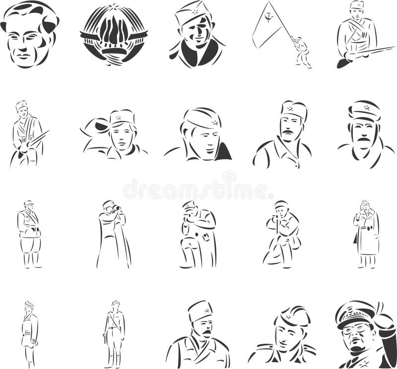 Partisans stock vector. Illustration of flag, partisan - 6912557