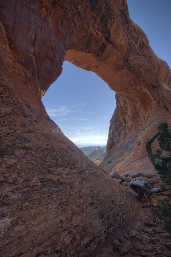 Partition Arch in Arches National Park, Utah Stock Image - Image of ...