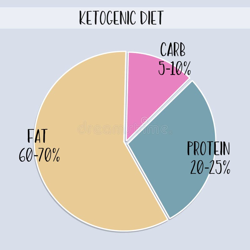 Partition Chart for Ketogenic Diet Stock Illustration - Illustration of ...