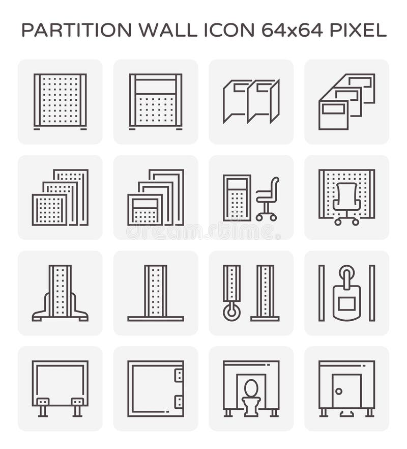 Partition wall icon stock vector. Illustration of furniture - 122722233