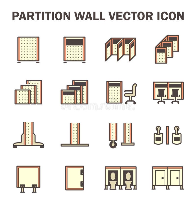 Partition wall icon stock vector. Illustration of indoors - 102323030