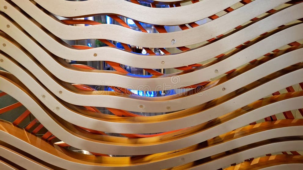 A Partition with a Wavy Pattern Made of Metal. the Design is Unique and ...